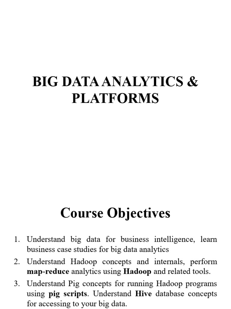 BDA Unit 1 | PDF | Apache Hadoop | Map Reduce