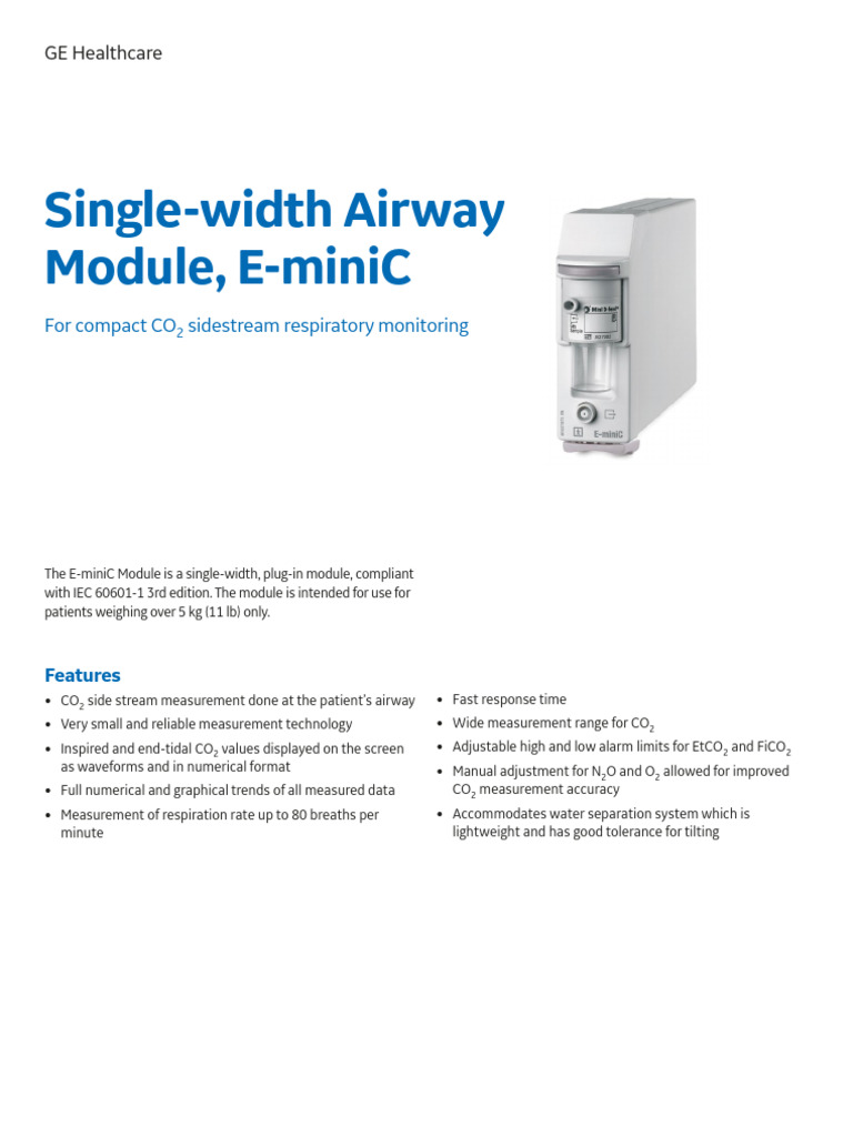 17 CO2 Module Spec Sheet | PDF | Breathing