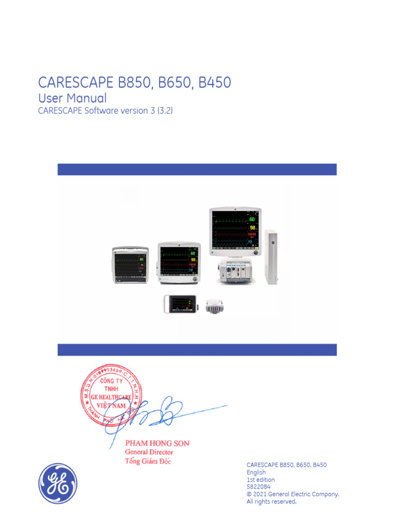 User Manual B450 - B650 - B850 - GE - EN | PDF | Electrocardiography ...