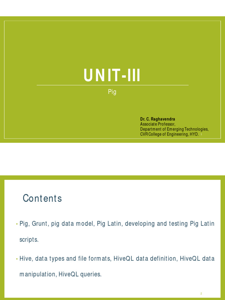 Unit III | PDF | Map Reduce | Apache Hadoop Unit III | PDF | Map Reduce | Apache Hadoop
