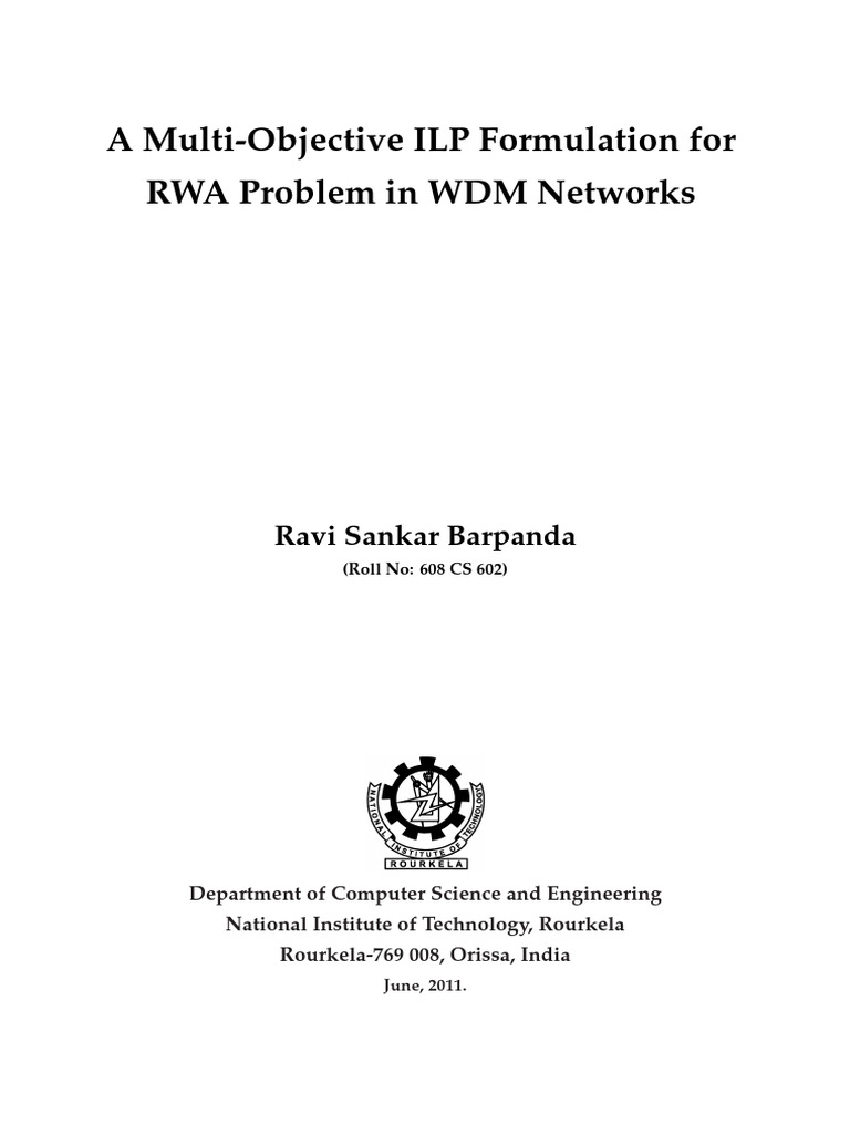3... A Multi-Objective ILP Formulation For WDM Networks | PDF | Time ... 3... A Multi-Objective ILP Formulation For WDM Networks | PDF | Time ...
