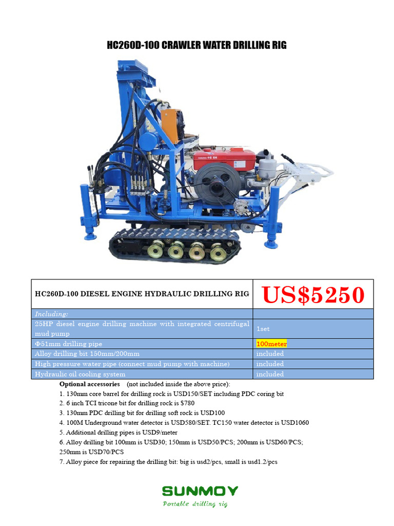 HC260D-100 Crawler Water Drill Rig | PDF