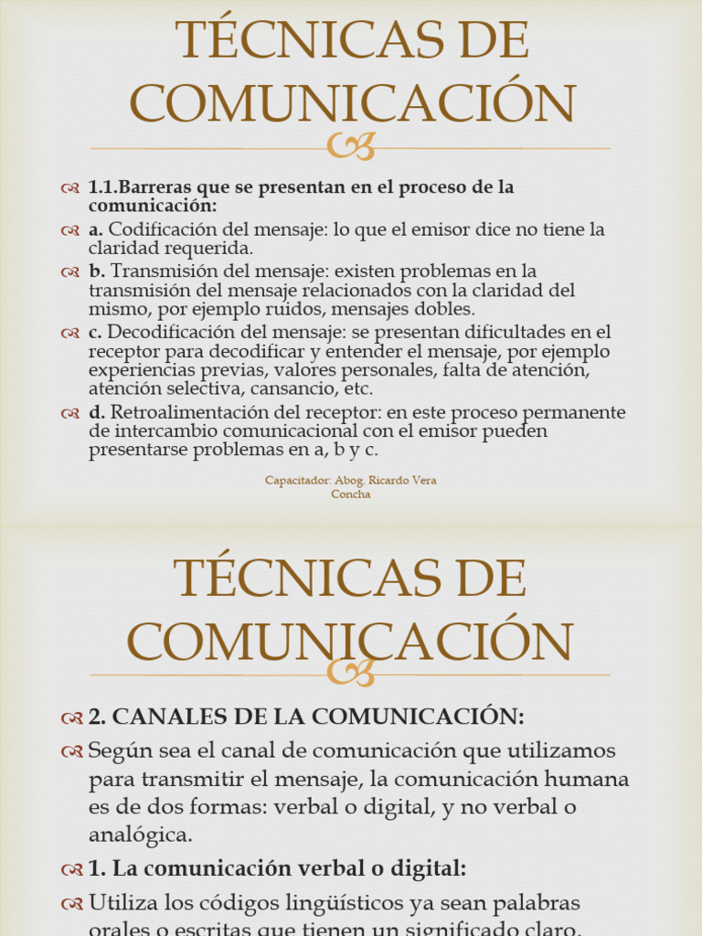 Técnicas de Comunicación1 | PDF | Comunicación | Comunicación no verbal