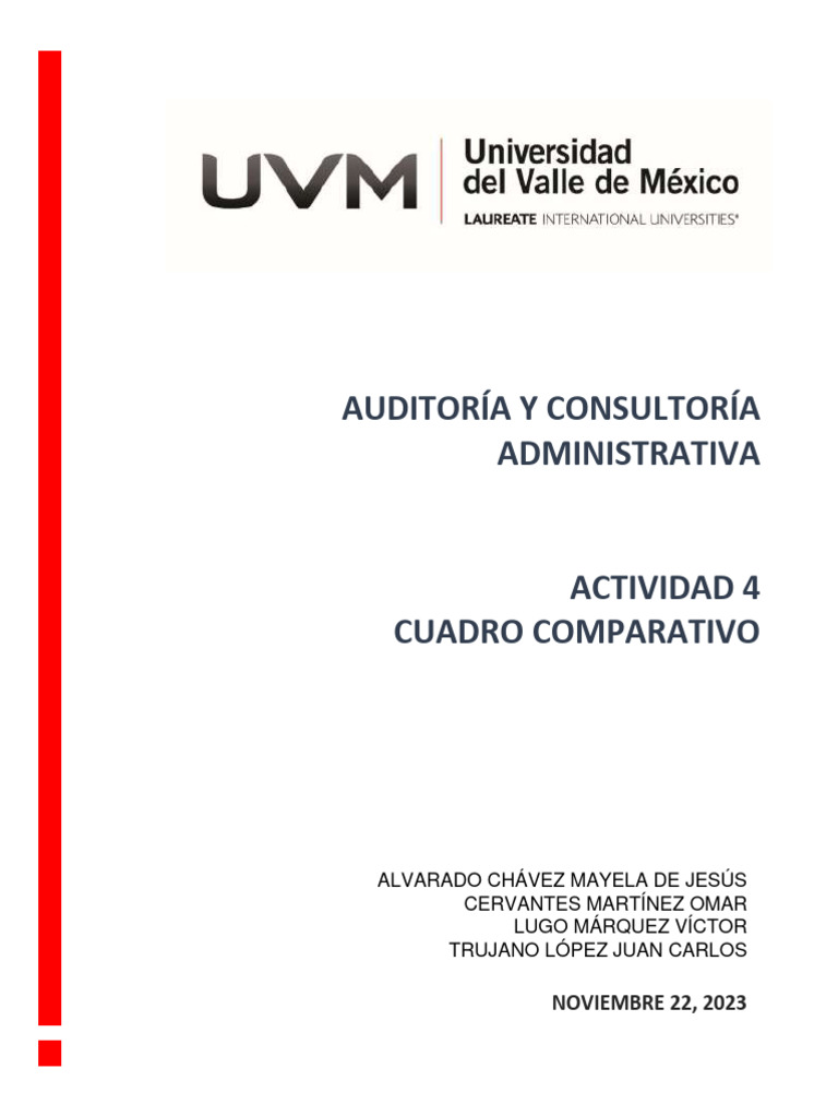 A4 E1 Cuadro Comparativo | PDF | Auditoría | Business