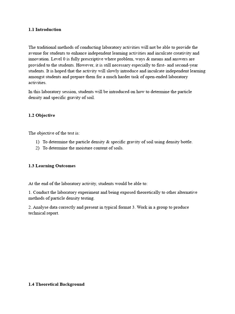 Soil Lab Report - Active | PDF | Density | Soil