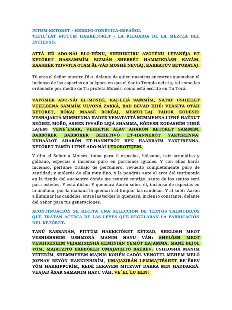 PITUM KETORET Ok | PDF | Incienso