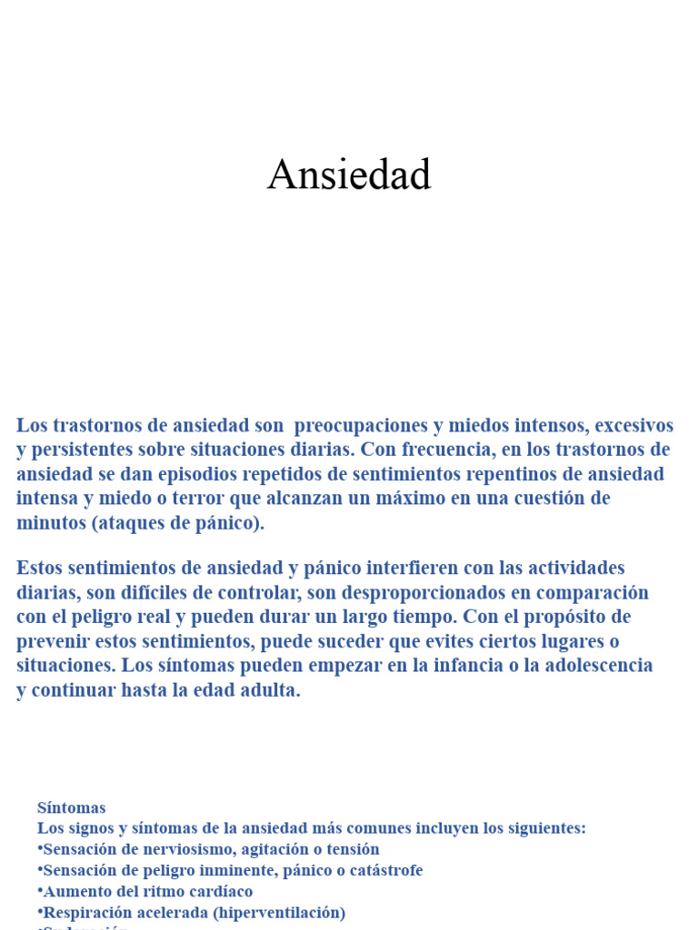 Ansiedad | PDF | Ansiedad | Trastorno de ansiedad