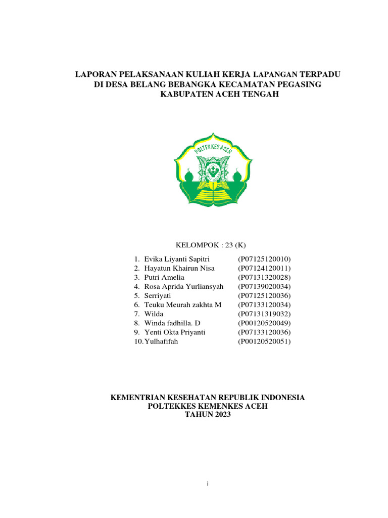 Laporan KKL - Belang - Bebangka | PDF