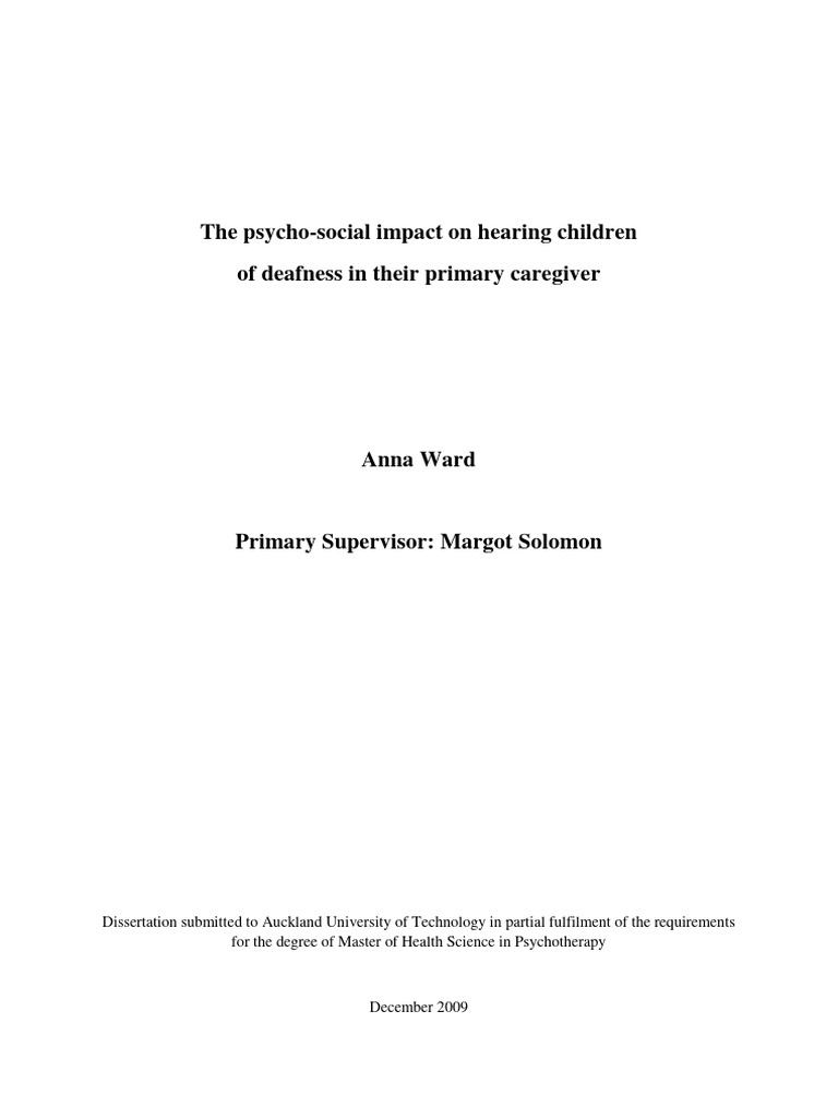 Ward A | PDF | Attachment Theory | Human Development