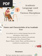 Characteristics and Features of Academic Text | PDF | Subject (Grammar ...