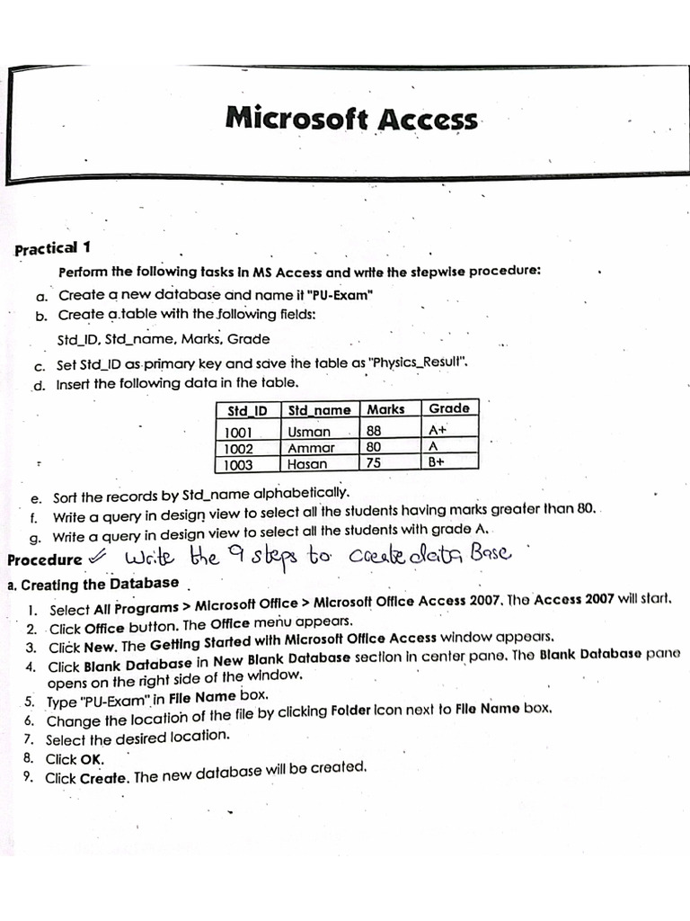 Ms Access Question Ans Sample | PDF