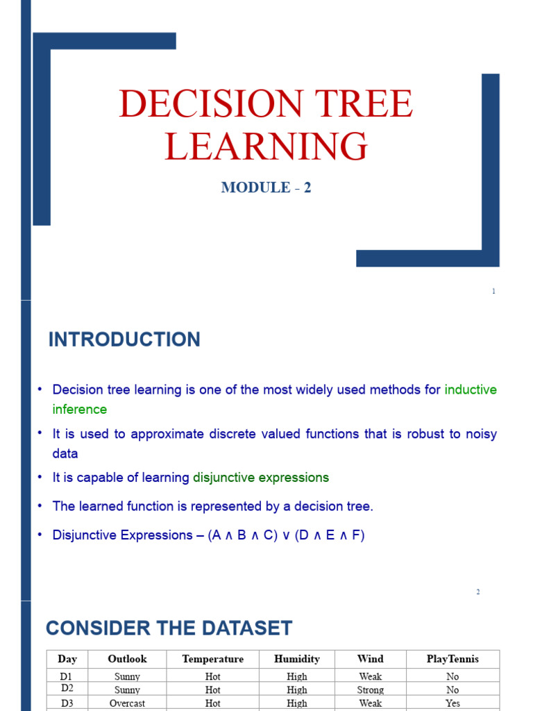 Module 3 Chap 3 Decision Tree Learning | PDF | Applied Mathematics ... Module 3 Chap 3 Decision Tree Learning | PDF | Applied Mathematics ...
