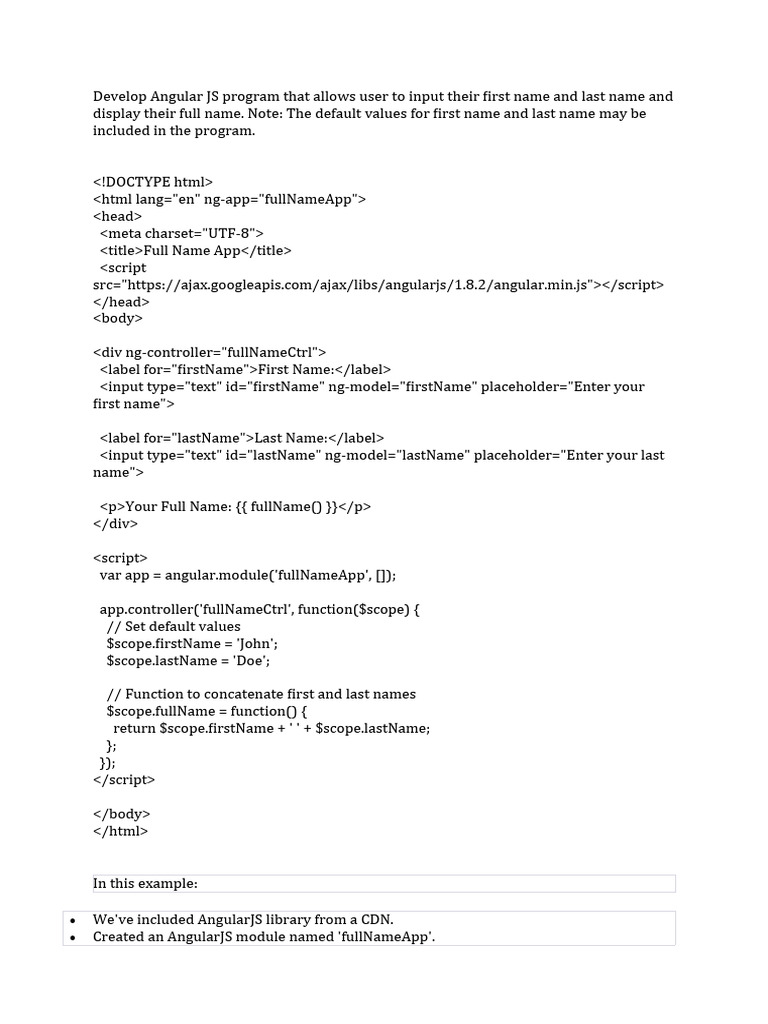 Anjularjs Programs Revisedcirc Syllabus | PDF | Angular Js | Computer ...