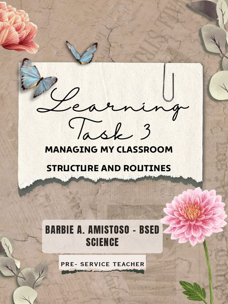 Learning Task 3 - Amistoso B. | PDF | Learning | Classroom