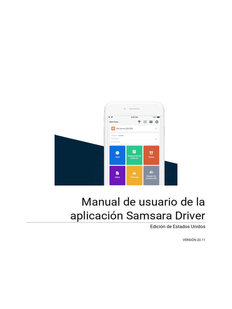 Manual de la App Samsara Driver | PDF | Contraseña | Software de la ...