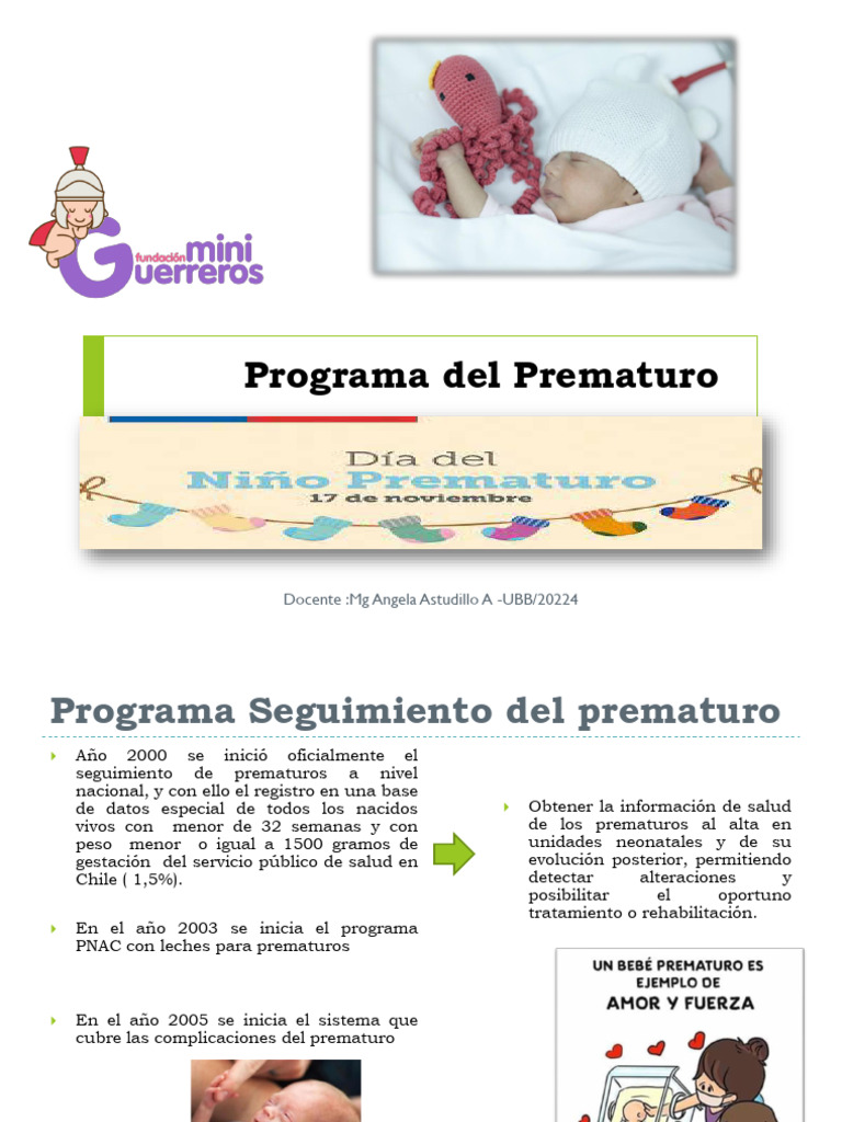 Programa Del Prematuro | PDF | Parto prematuro | Factor de crecimiento vascular endotelial