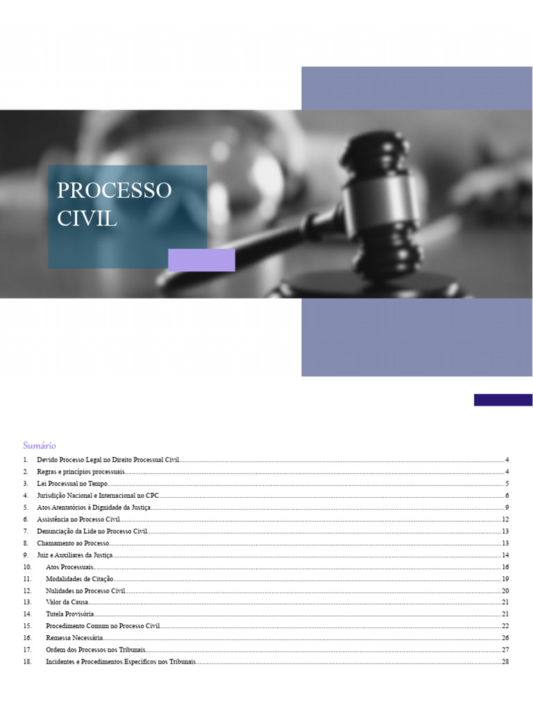 Processo Civil | PDF | Litisconsórcio | Processo civil