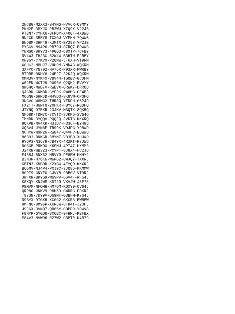 Alphanumeric Code List | PDF