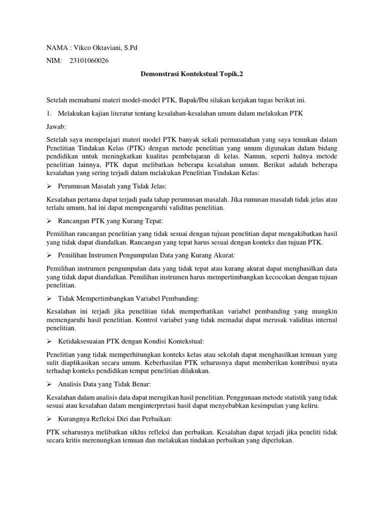 Demonstrasi Kontekstualisasi T.2 | PDF