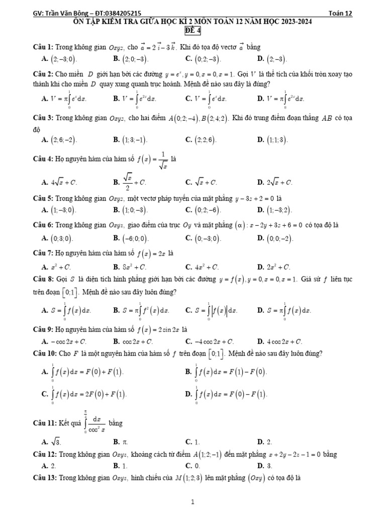 Kiem Tra Giua Ki 2-De 4 | PDF