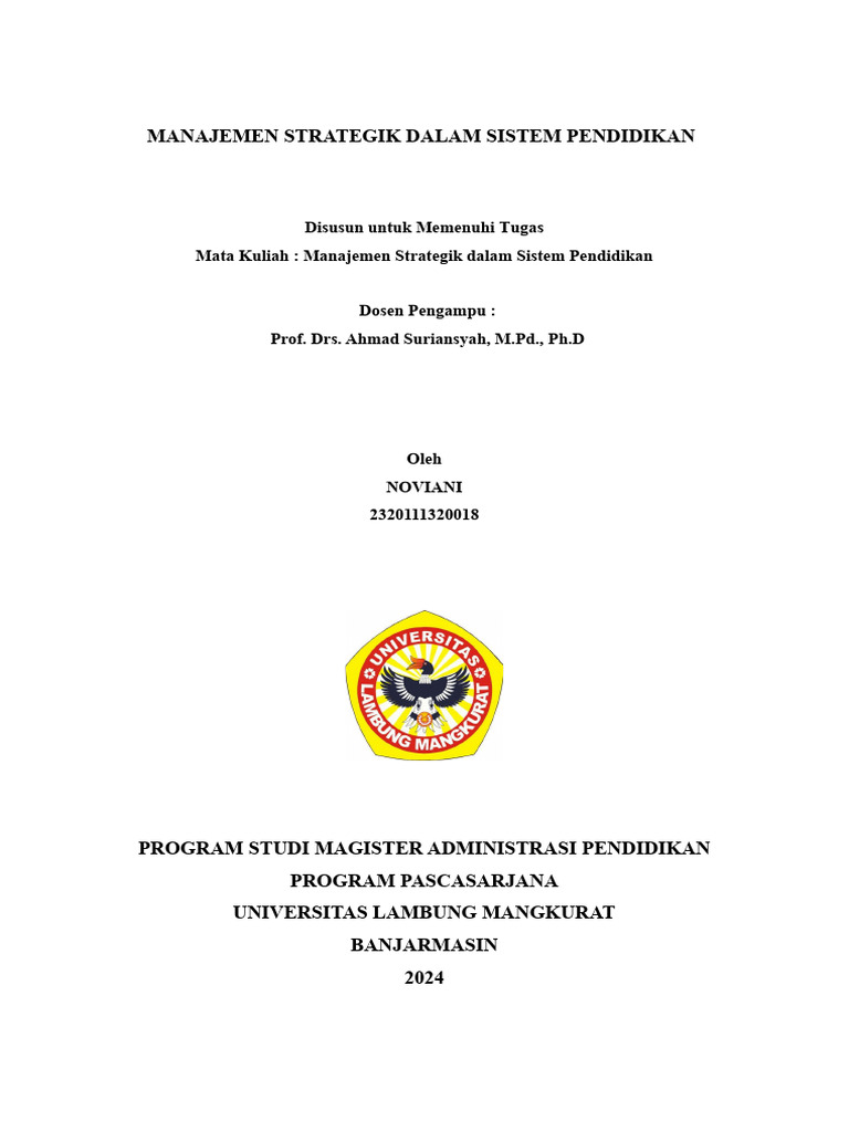 Strategi Pendidikan SDN Kuripan 1 | PDF