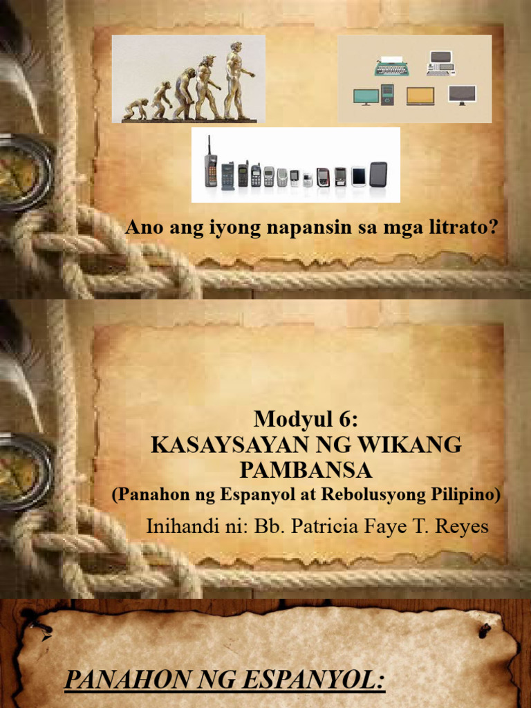 Modyul 6 KASAYSAYAN NG WIKANG PAMBANSA | PDF