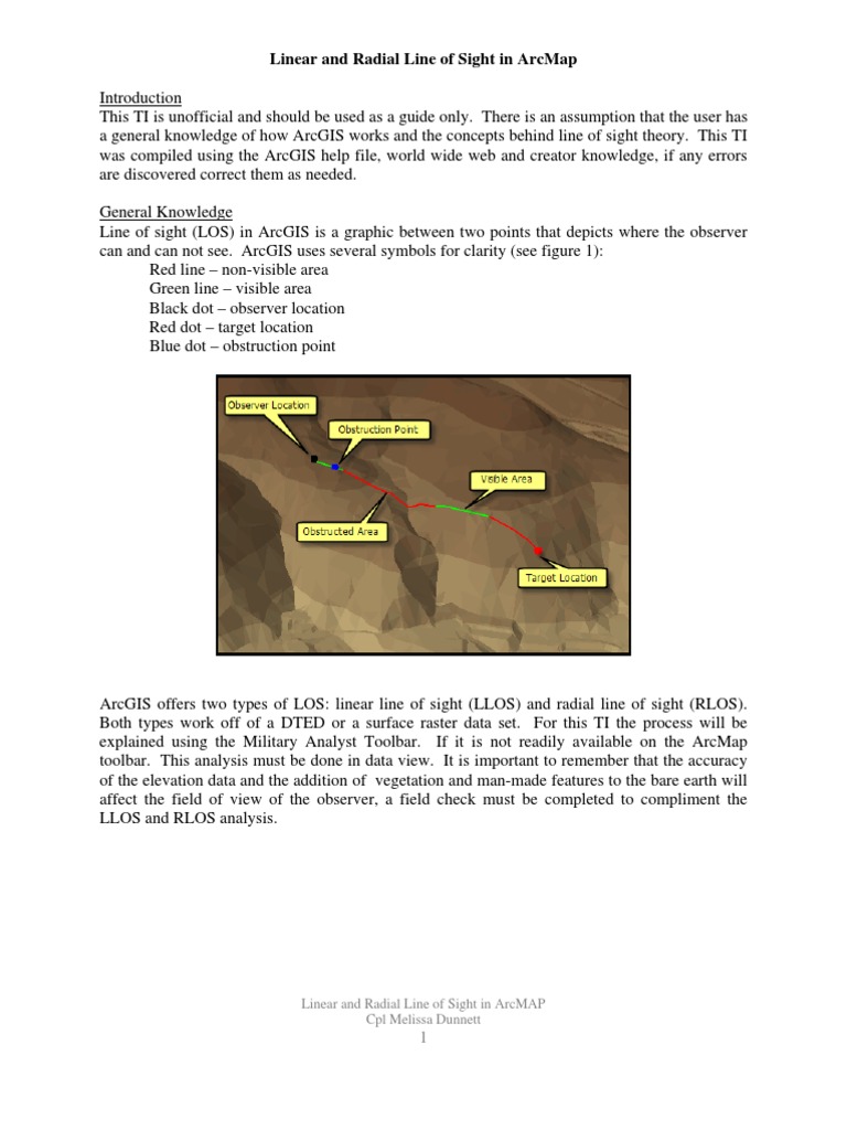 Linear vs Radial Line of Sight in ArcGIS | PDF | Button (Computing ...