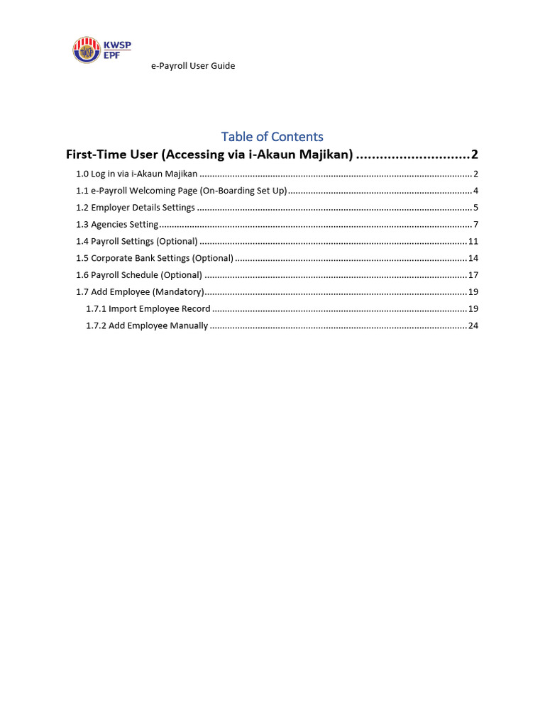 First Time User Pdf Login Employment