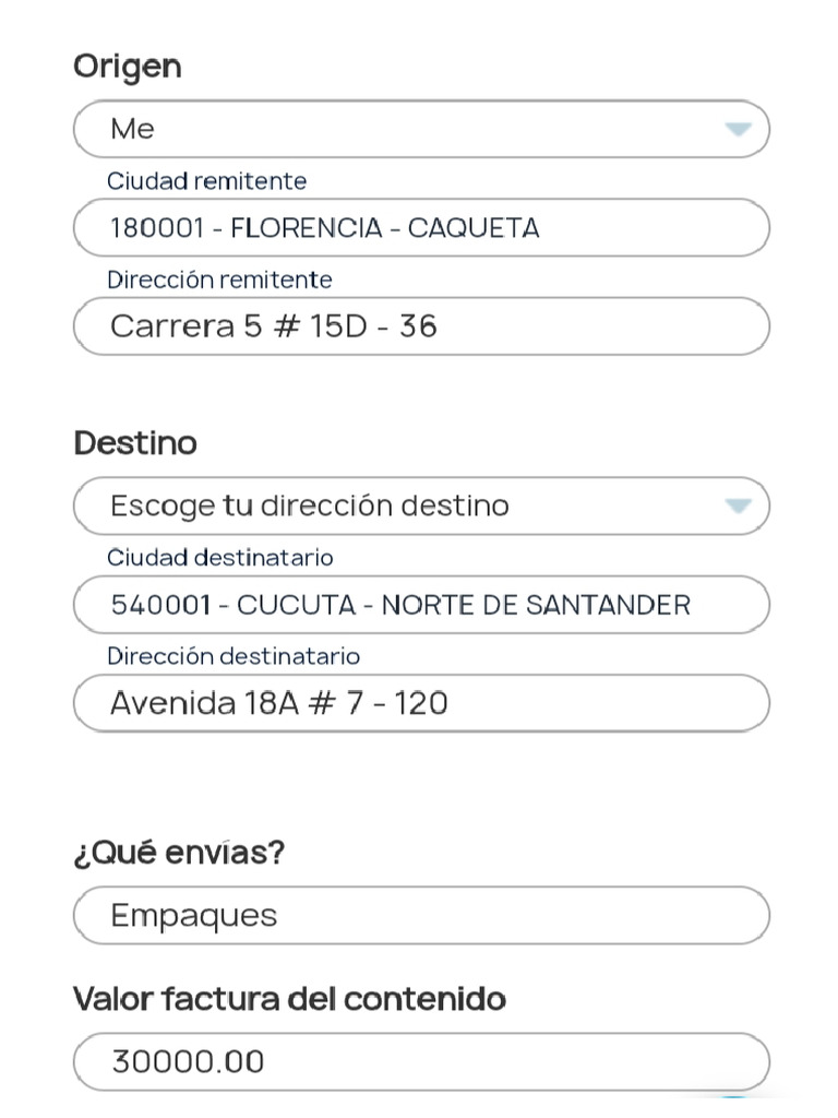 GUÍA DE ENVIO Enví | PDF