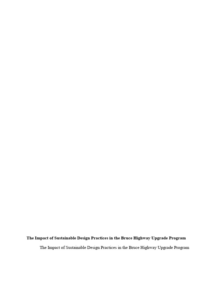 Sustainable Design in Bruce Highway Upgrade | PDF | Sustainable Design ...