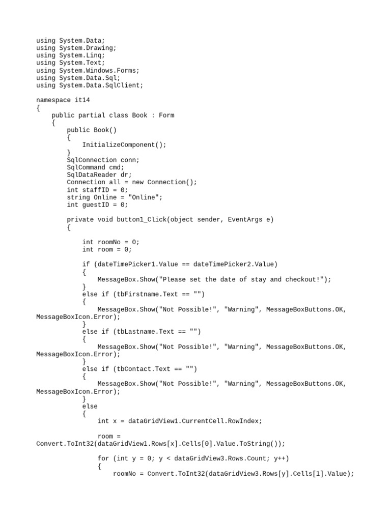 Room Book | PDF | Parameter (Computer Programming) | Computer Programming