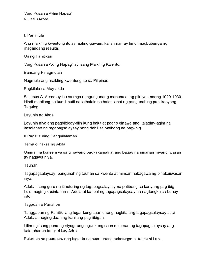 ang-pusa-sa-aking-hapag-1 | PDF