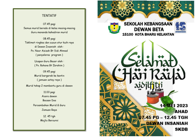 Pamplet Hari Raya 2023 | PDF