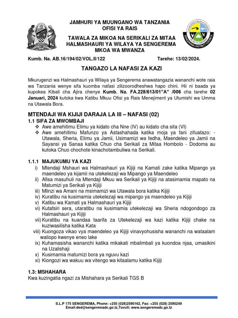 20241402351026tangazo La Kazi Ya Mtendaji Wa Kijiji Na Msaidizi Wa ... 20241402351026tangazo La Kazi Ya Mtendaji Wa Kijiji Na Msaidizi Wa ...