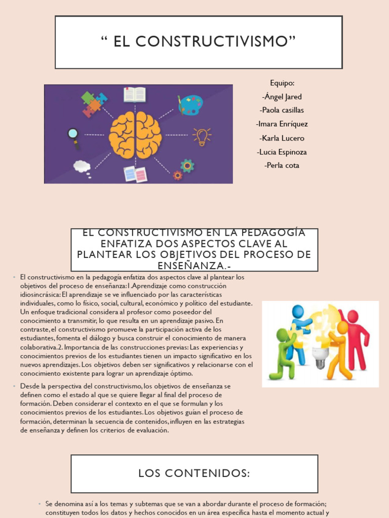 El Constructivismo | PDF | Evaluación | Constructivismo (filosofía de la educación)