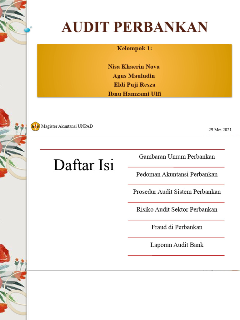 AUDIT PERBANKAN KEL 1 Rev | PDF