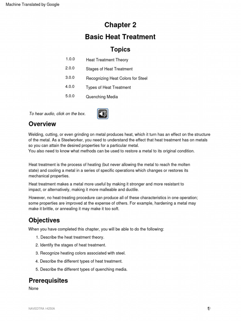 Basic Heat Treatment | PDF | Heat Treating | Steel