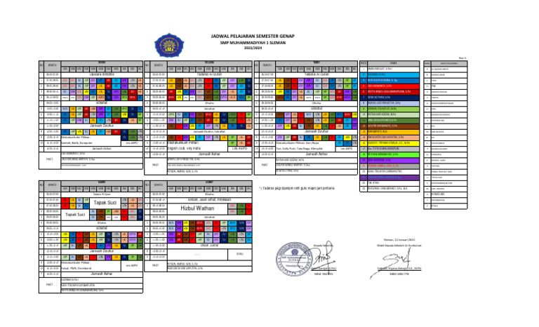 JADWAL GENAP 2023 2024 Rev 5-1 | PDF