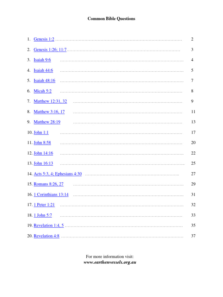 Common Objections Godhead | PDF | God The Father | Trinity