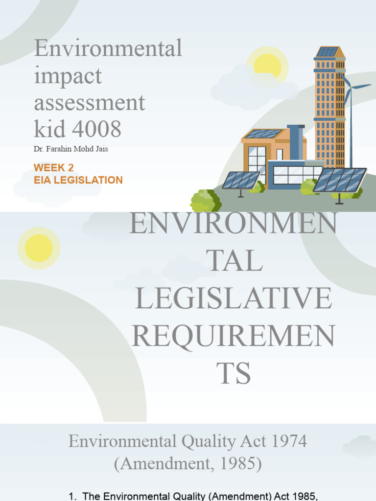 Eia Legislation and Process | PDF | Environmental Impact Assessment | Waste