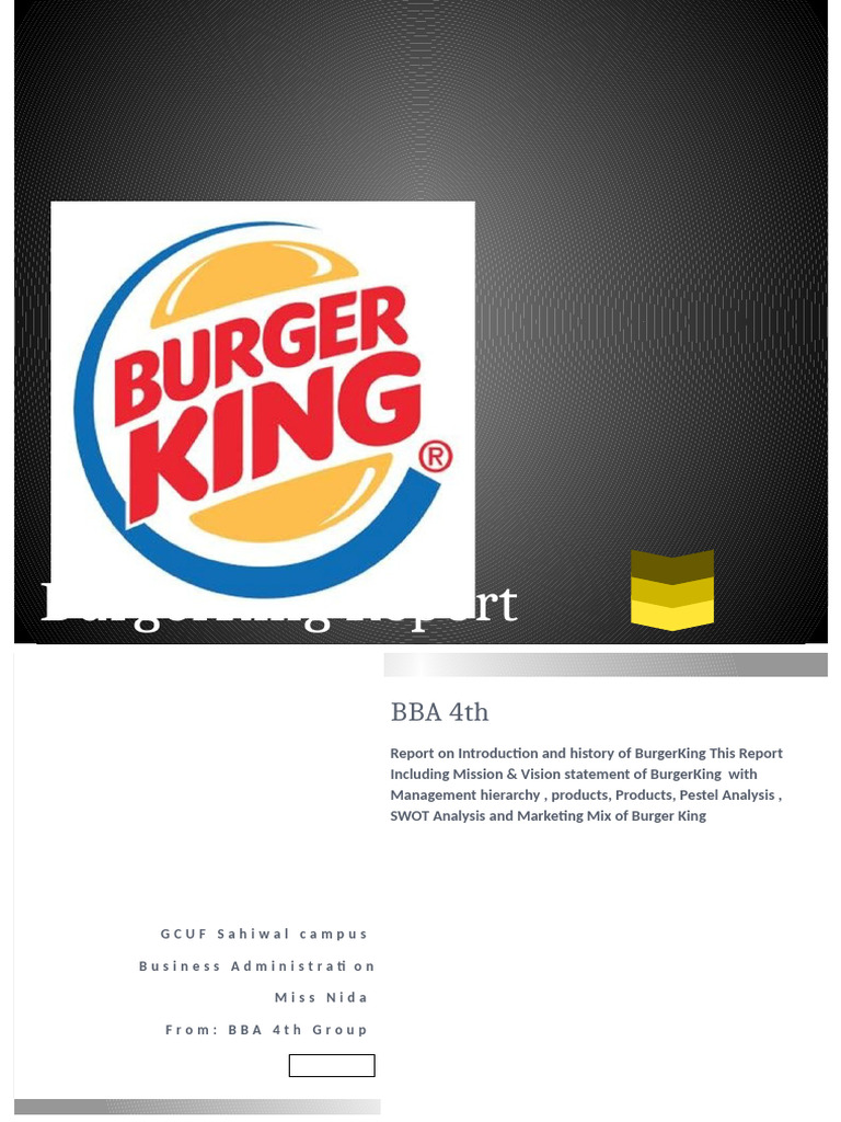 BURGER KING Report | PDF | Business