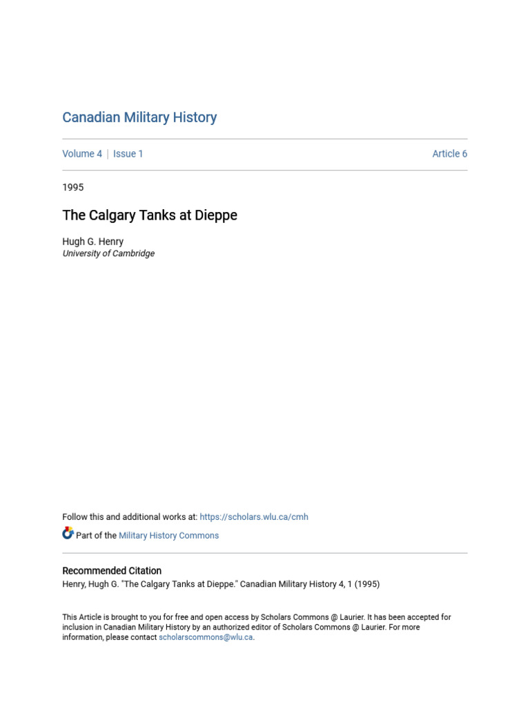 The Calgary Tanks at Dieppe | PDF | Tanks | Military