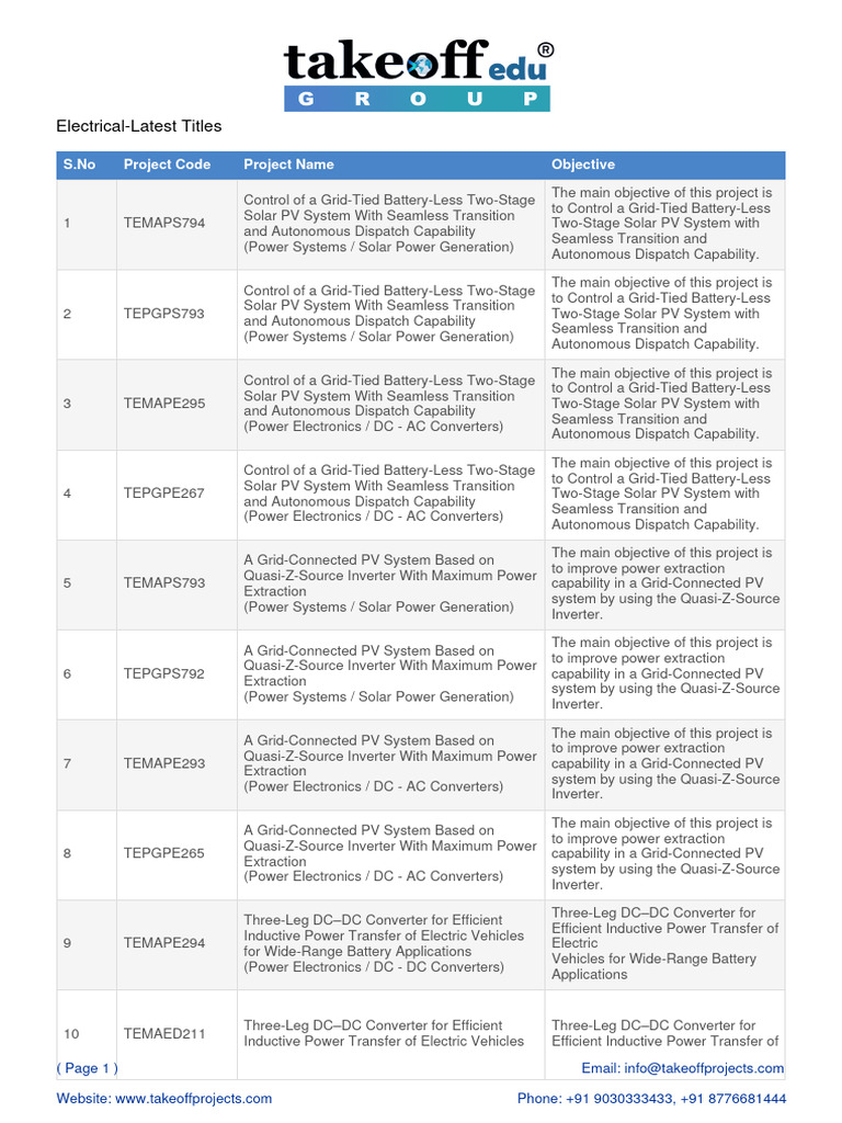 Takeoff Edu Group Electrical Title List | PDF | Power Electronics ...