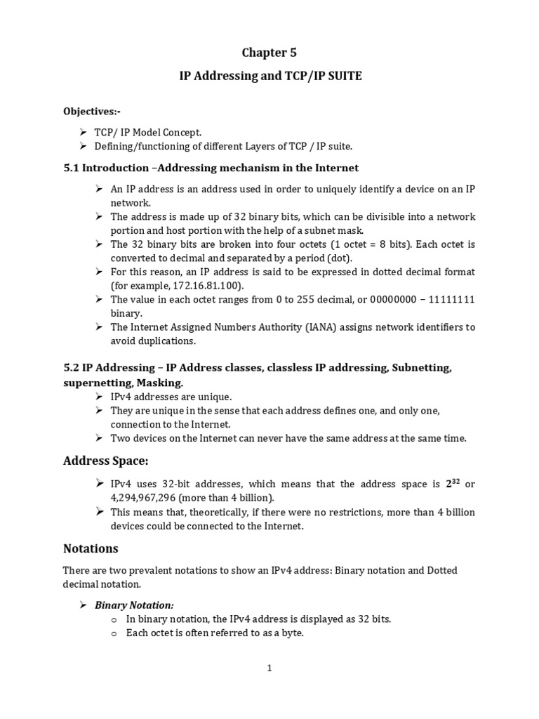 5.2 Ip Addressing and Tcpip | PDF | I Pv6 | Internet Protocol Suite