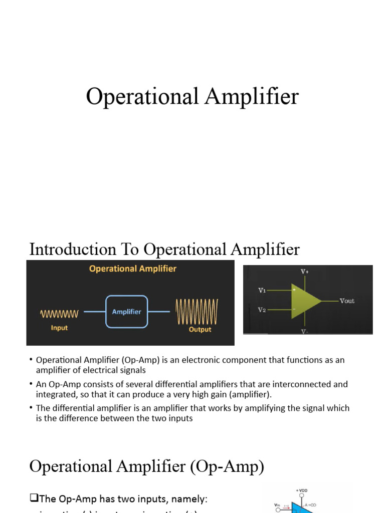 Understanding Operational Amplifiers | PDF | Operational Amplifier ...