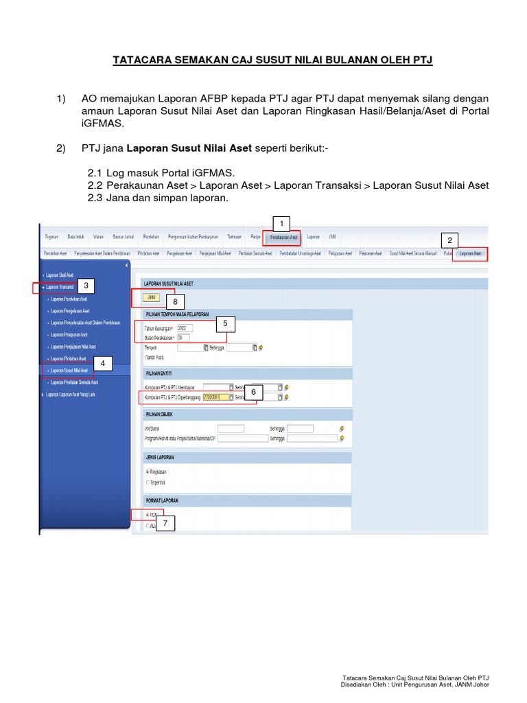 Tatacara Semakan Caj Susut Nilai Bulanan - 102023 | PDF | Pengelolaan ...