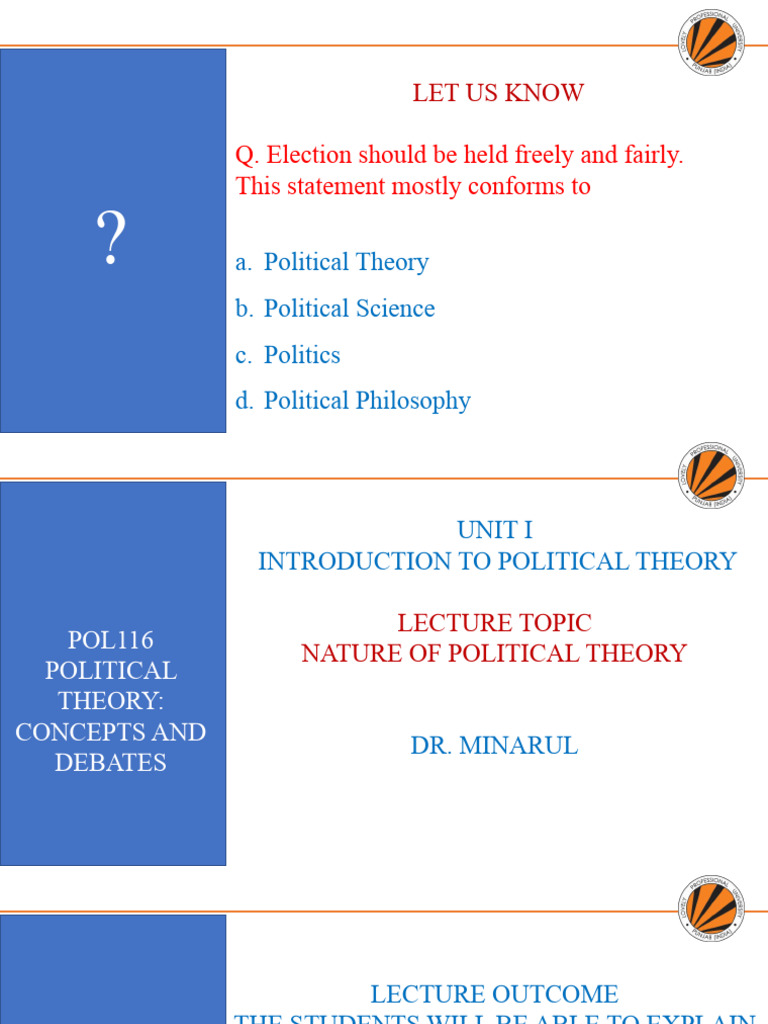67 Nature of Political Theory | PDF | Political Philosophy | Science