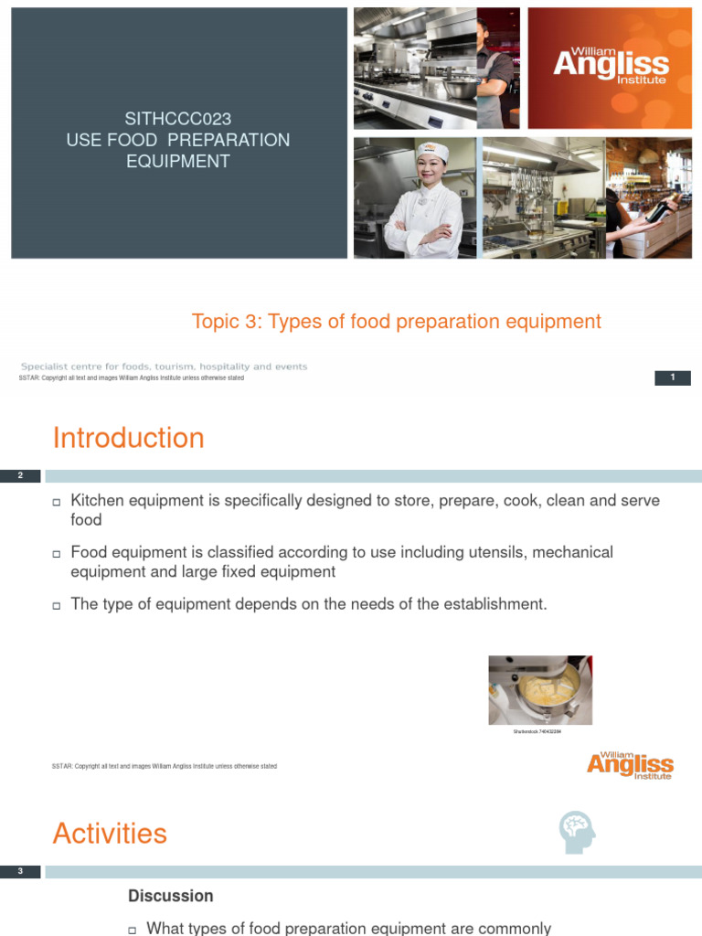 Topic 3 - Types of Food Preparation Equipment | PDF | Kitchen | Kitchen ...