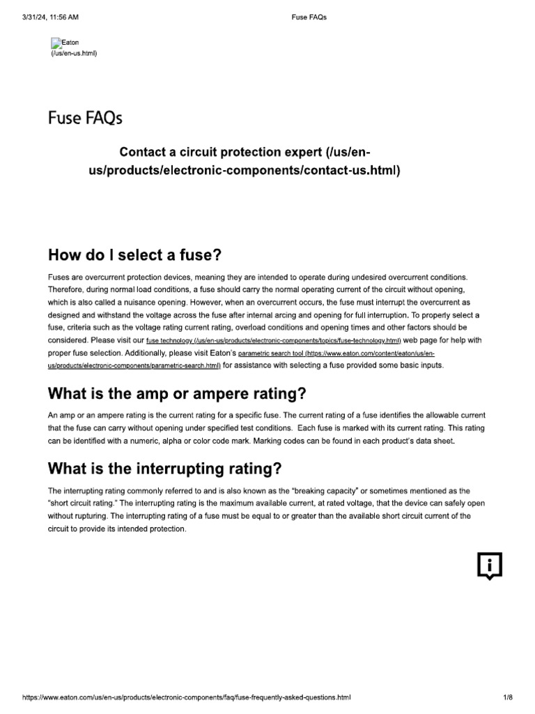 Fuse FAQs | PDF