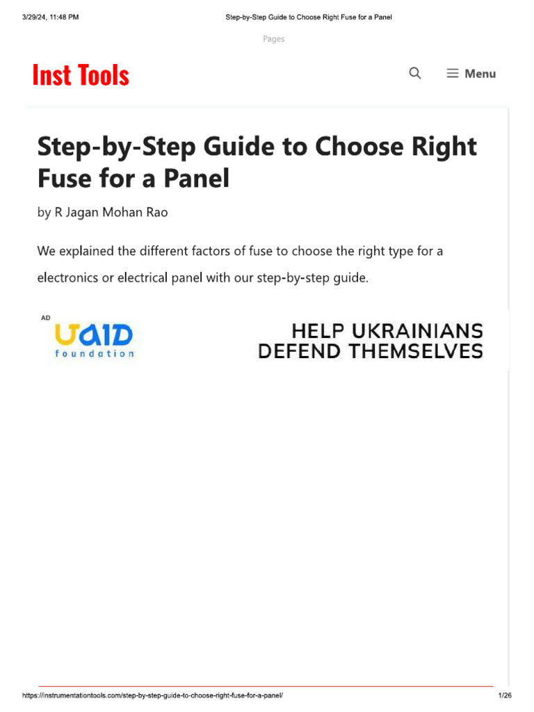 Step-by-Step Guide To Choose Right Fuse For A Panel | PDF | Computers